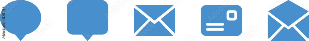 SMS and email icon design. Email message icon. message notification ...
