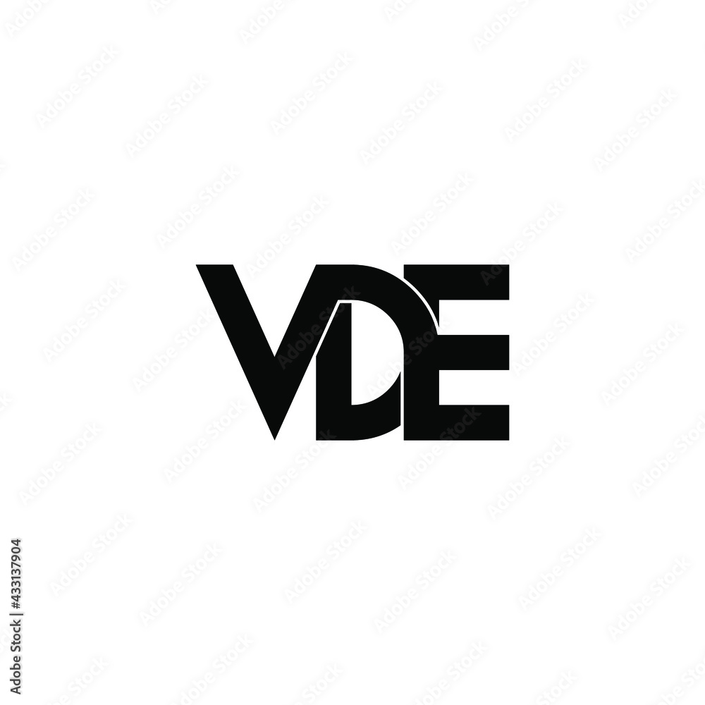 vde letter original monogram logo design Stock Vector | Adobe Stock