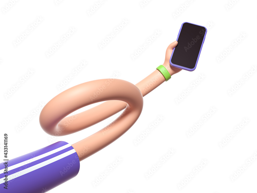 3d render abstract digital technology, cartoon character tangled ...