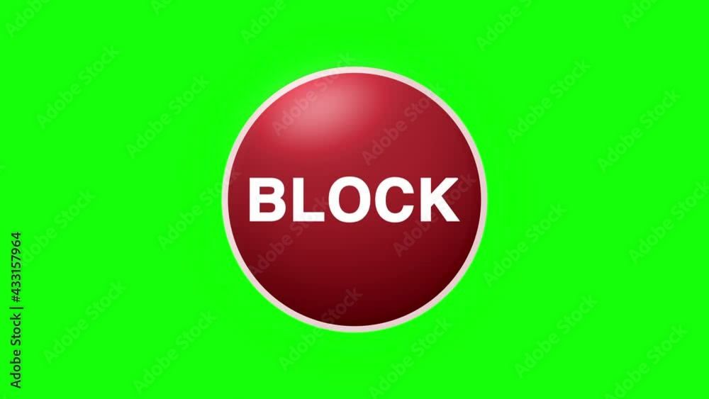 Block Text Button Click Animation on Black Background and Green Screen ...