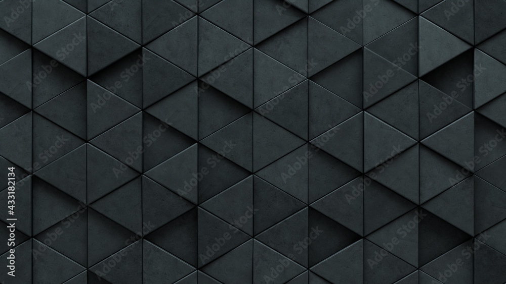 Polished, Concrete Mosaic Tiles arranged in the shape of a wall ...