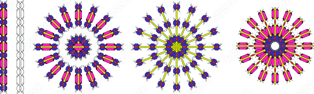 Geometric vector abstract square isolated frame on white background ...