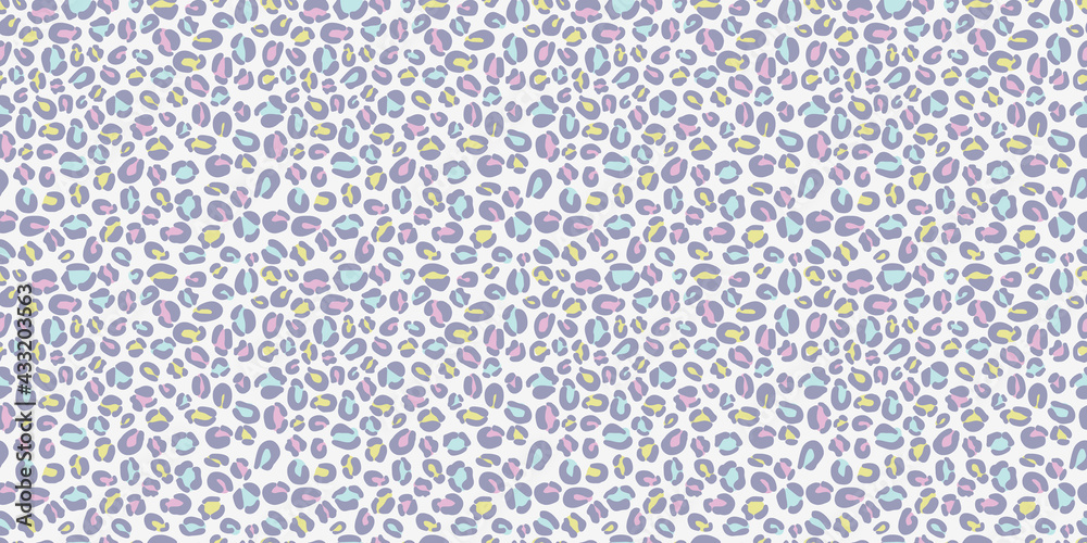 Cheetah seamless vector pattern background, colorful pastel. Stock ...