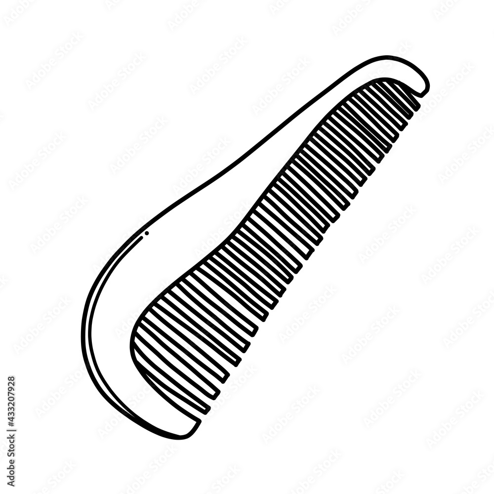 Comb Doodle vector icon. Drawing sketch illustration hand drawn cartoon ...