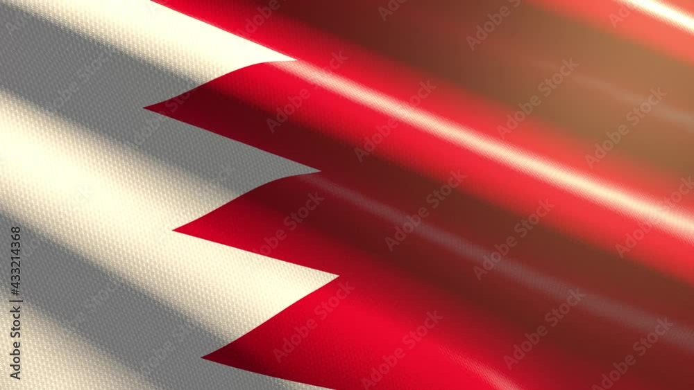 Bahrain shiny flag - loop animation Stock Video | Adobe Stock