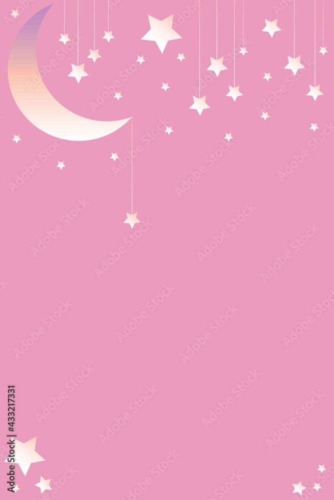 Space Stars Wallpaper Pink