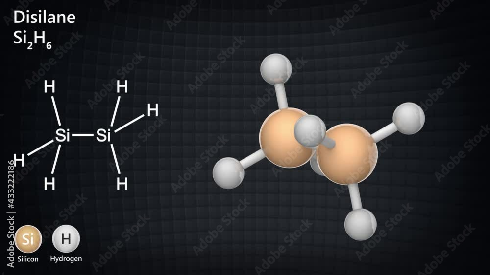 Disilane is a chemical compound with chemical formula Si2H6 or H6Si2 ...