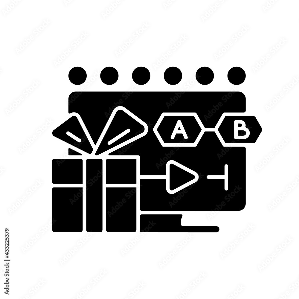 TV shows streaming black glyph icon. Viewing connected episodes ...