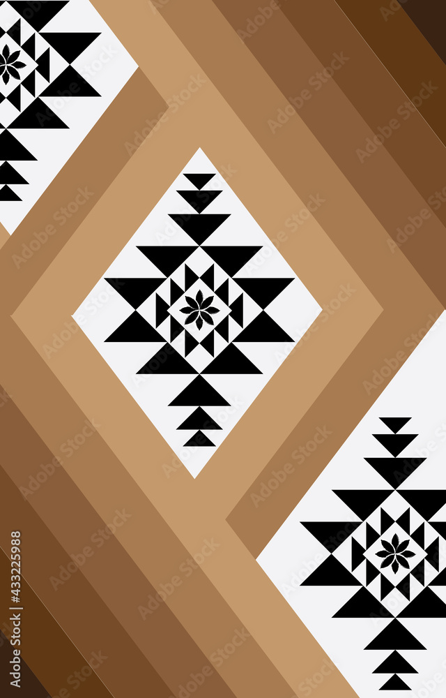 AZTEC wall art dazzling and tribal patterns, Theme of the ancient and ...