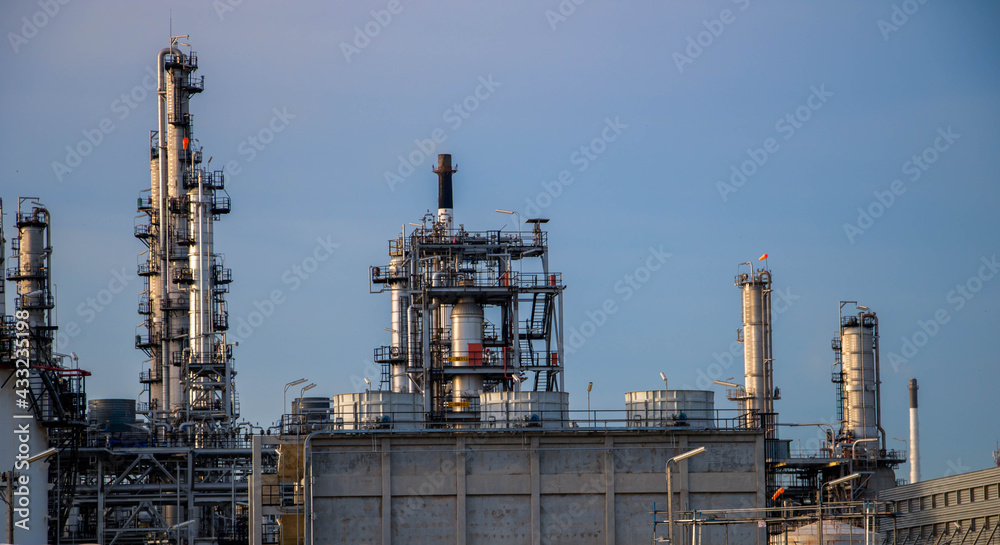 Oil and Gas Industrial zone,The equipment of oil refining,Close-up of ...