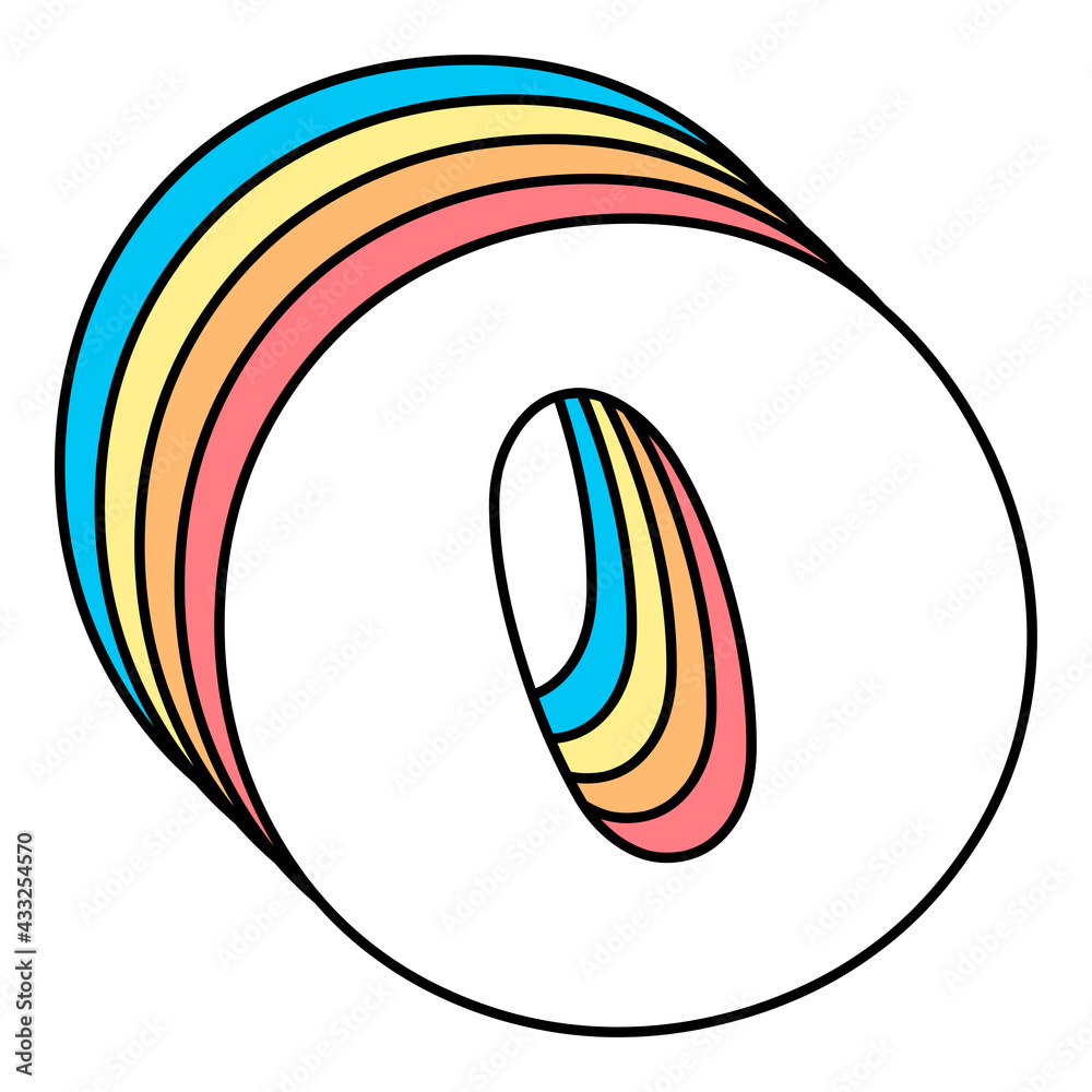 Letter O Monogram Letters Retro Font Rainbow Cute Pretty Aesthetic