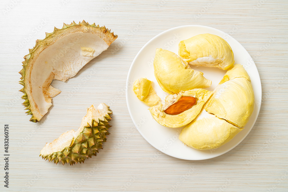 Durian riped and fresh ,durian peel Stock Photo | Adobe Stock