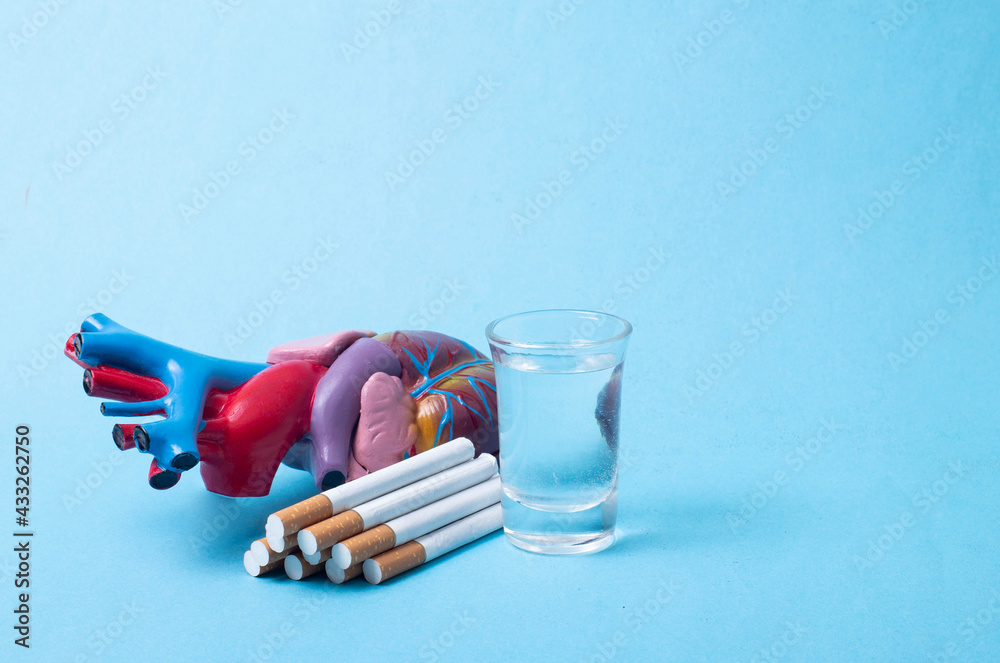 Diseased Human Heart From Smoking