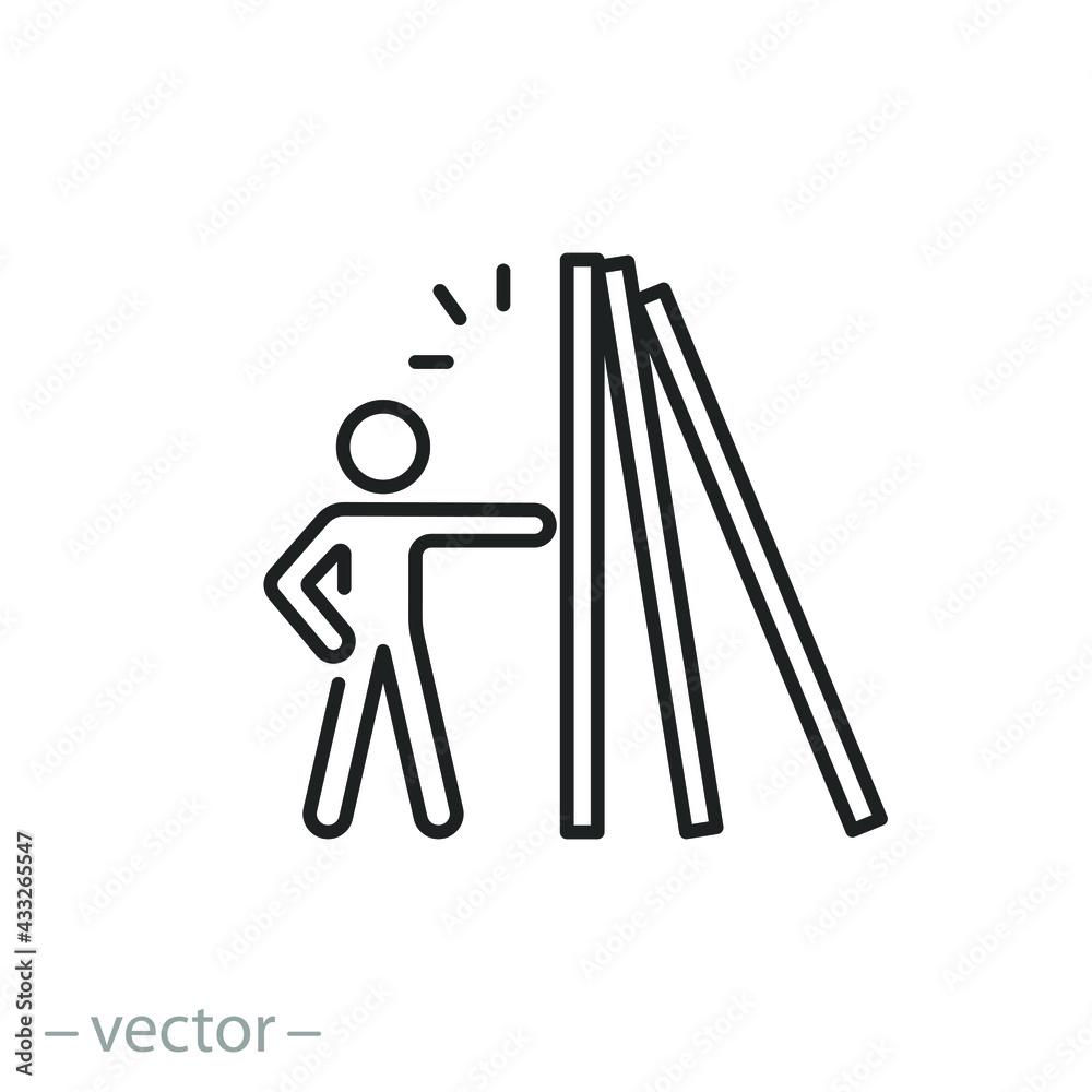 strong man icon, crisis resilience, confidence self, steadfast or ...