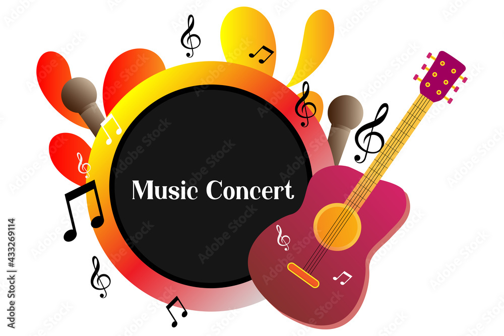 music concert background, Music poster for concert art illustration ...