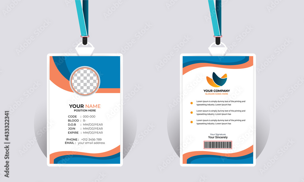 Business-Tradex-Office-ID-Card-template-Design Stock Vector | Adobe Stock