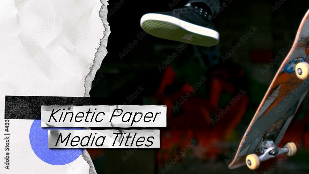 Kinetic Paper Media Titles Stock Template | Adobe Stock