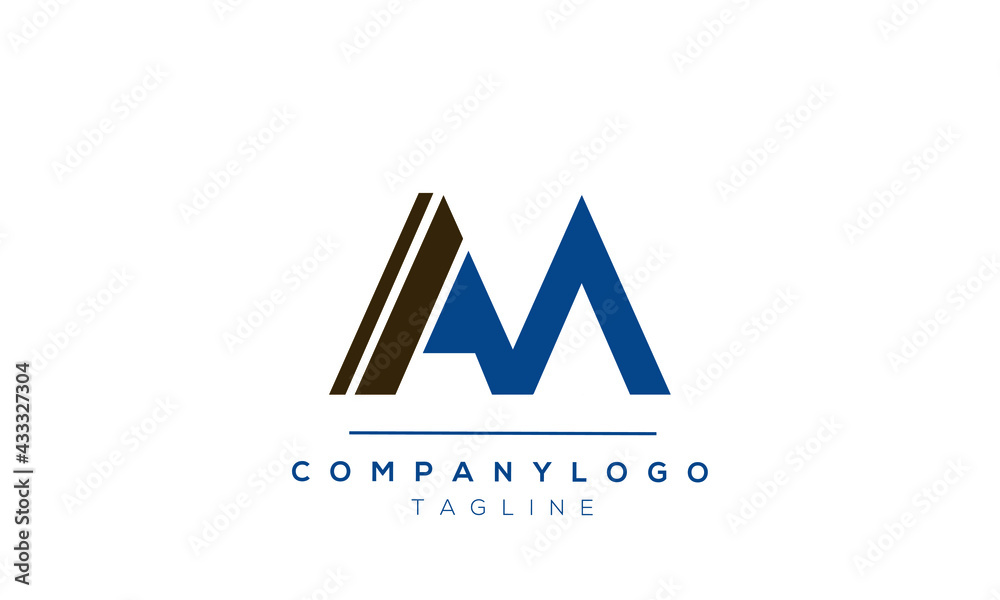 AM initials monogram letter text alphabet logo design Stock Vector ...