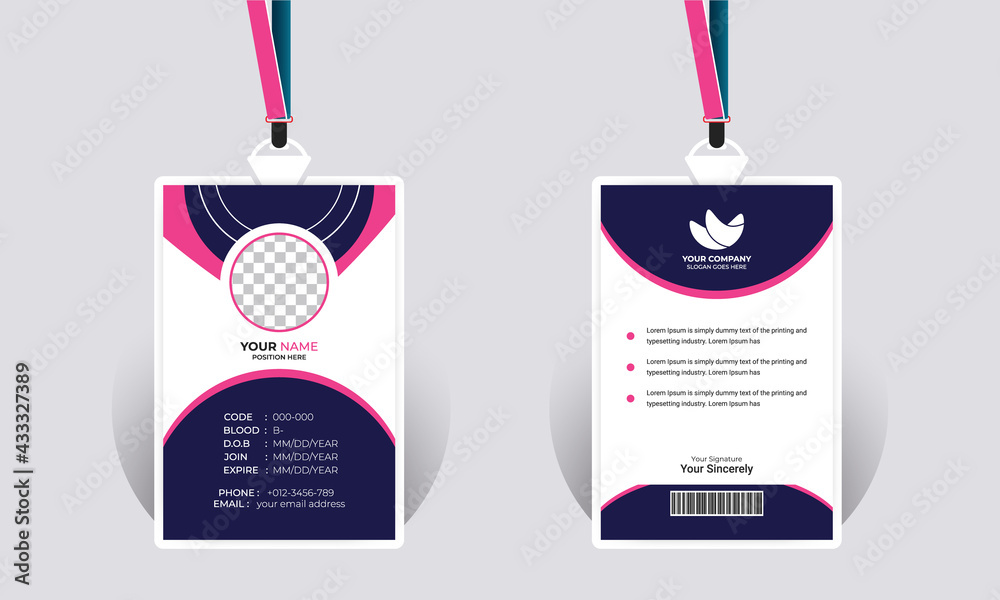 E-Commerce-Business-Company-ID-Card-Template-Design Stock Vector ...