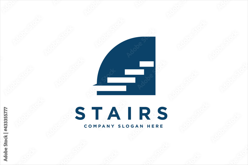 Stairs logo design vector illustration. Stairs icon design. Suitable ...