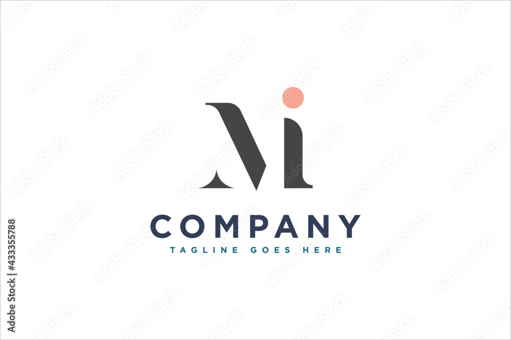 Initials letter MI logo design vector illustration. Letter MI suitable ...