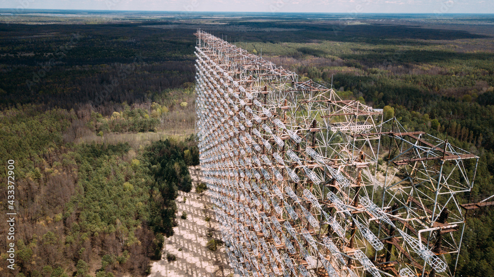 Soviet over-the-horizon steel radar system. Duga (Russian Woodpecker ...
