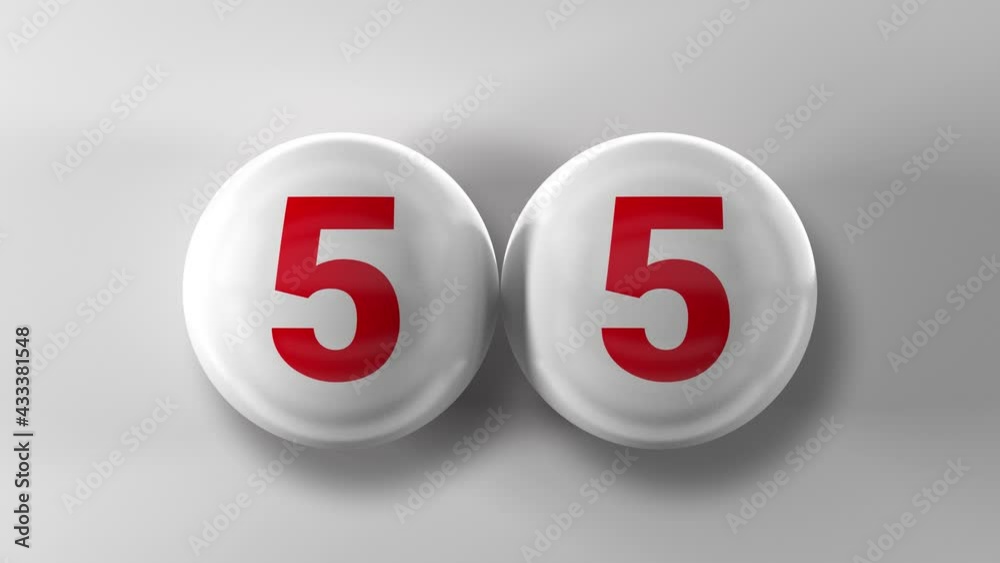 Countdown. Countdown 60 seconds. Countdown minute. Countdown on glossy ...