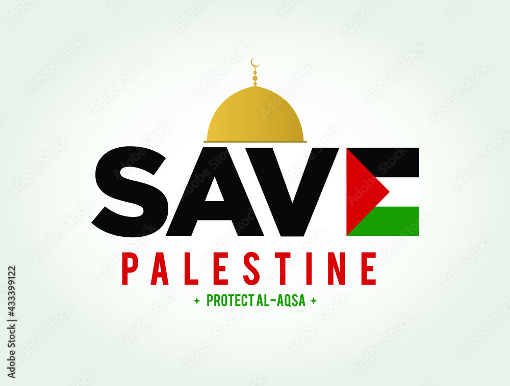 Save Gaza, save Palestine. Save Palestine lettering background. Save ...
