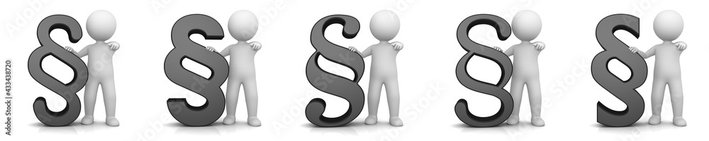 Paragraph sign article symbol black § icon 3d man graphic law legal ...