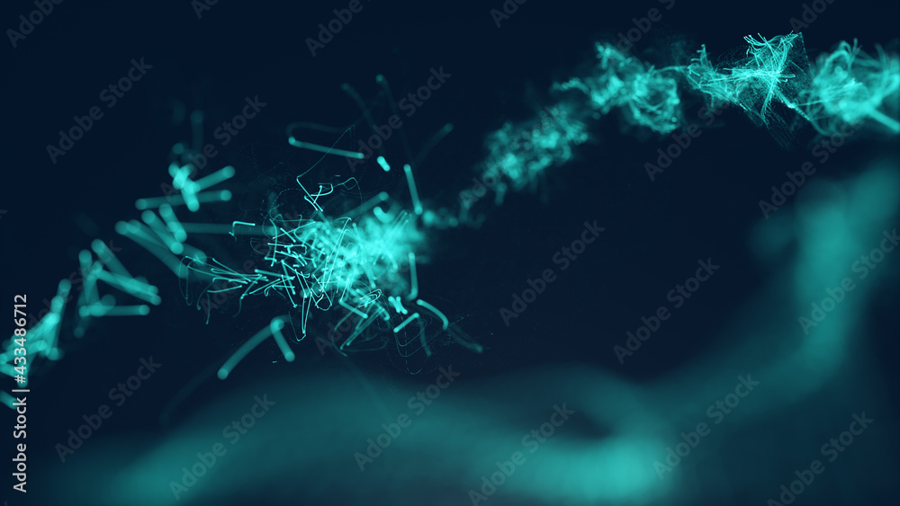 Abstract Fluid Particles Graphic Background/ Illustration of an ...