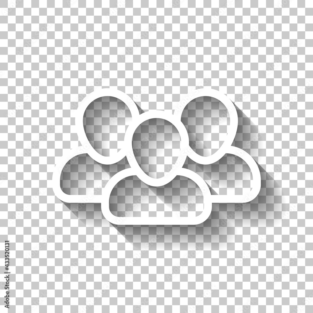 Group of people, teamwork or business community, social icon. White ...