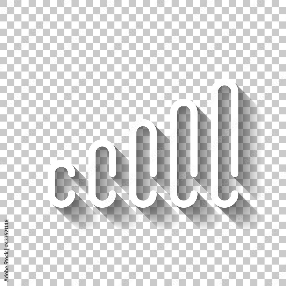 Volume adjustment, sound levels, simple icon. White linear icon with ...