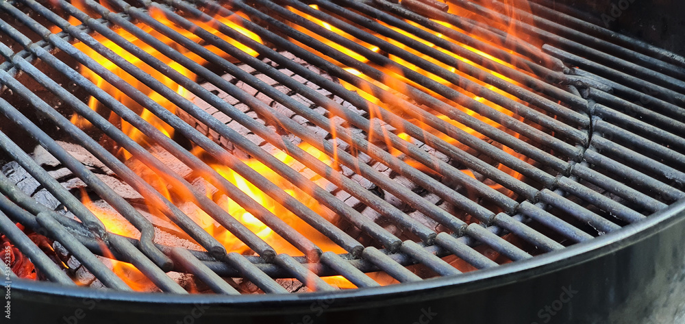 BBQ Fire Stock Photo | Adobe Stock