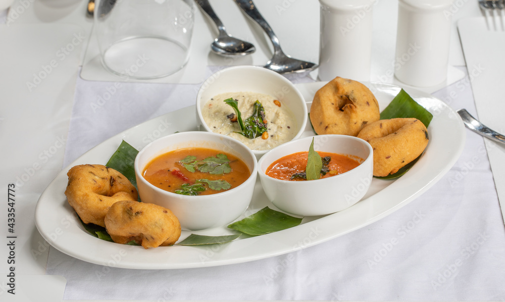 Sambhar Vada Dish Stock Photo | Adobe Stock