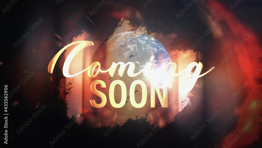 Vidéo Stock Coming Soon Cinematic Trailer Title Loop. 4K 3D render ...