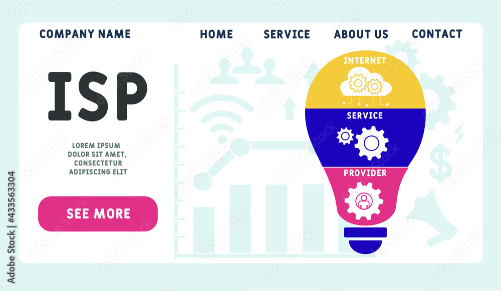 Vector website design template . ISP - Internet Service Provider ...