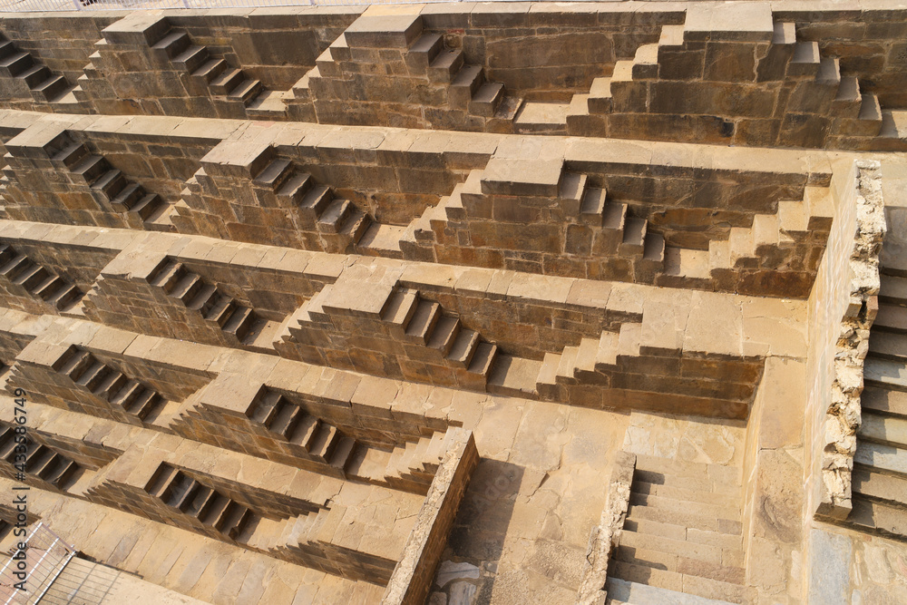 Details of the Chand Baori, the oldest, deepest, and largest step wells ...