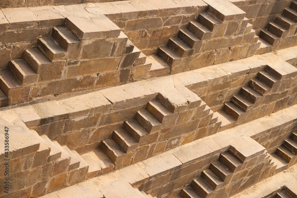 Details of the Chand Baori, the oldest, deepest, and largest step wells ...