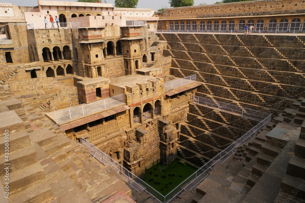 Chand Baori, the oldest, deepest, and largest step wells in the village ...
