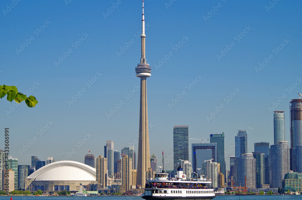 Breathtaking panoramic skyline cityscape scenery of downtown Toronto ...