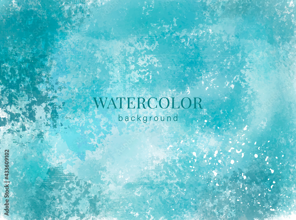 Abstract art blue sky vector illustration watercolor background with ...