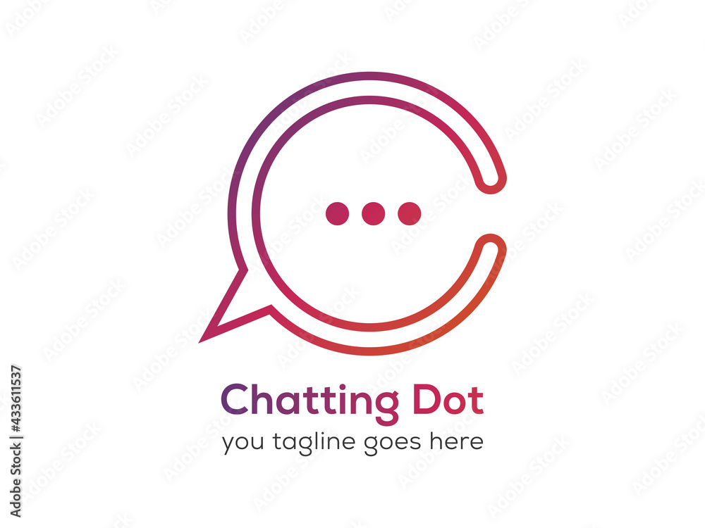 Letter C Chat Logo Design Template Stock Vector | Adobe Stock