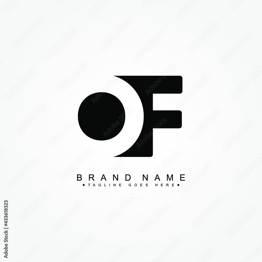 Initial Letter OF Logo - Simple Business Logo Stock Vector | Adobe Stock