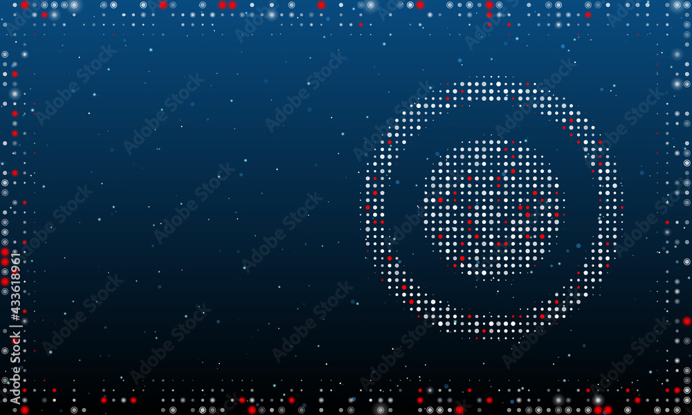 On the right is the radio button symbol filled with white dots ...