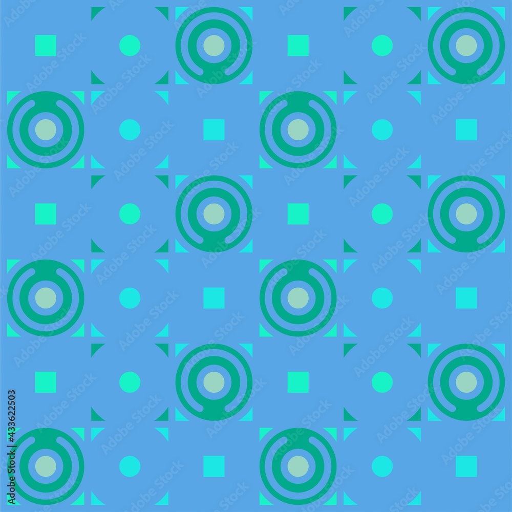 Beautiful of Colorful Square and Circle, Repeated, Abstract ...