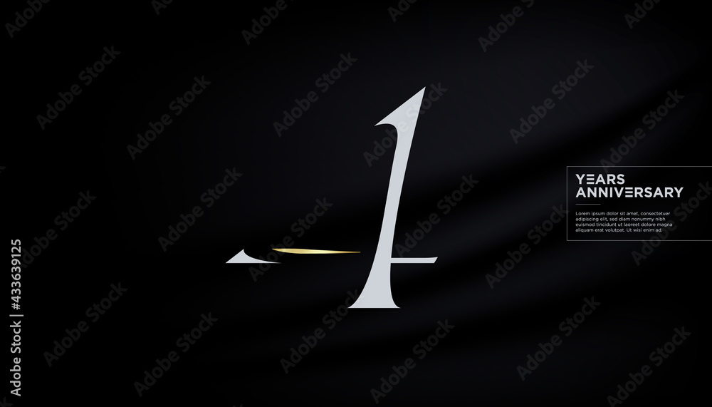 Number four / 4 vector font alphabet, modern dynamic luxury flat design ...
