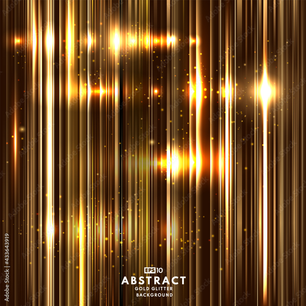 Abstract vertical golden stripes line background with glitter and ...