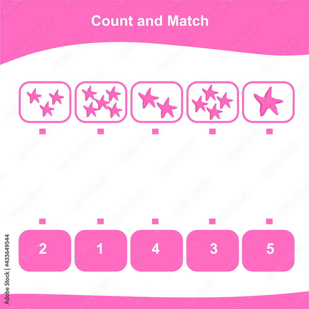 Counting the starfish game for Preschool Children. This worksheet is ...