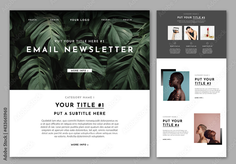 Email Newsletter Layout Stock Template | Adobe Stock