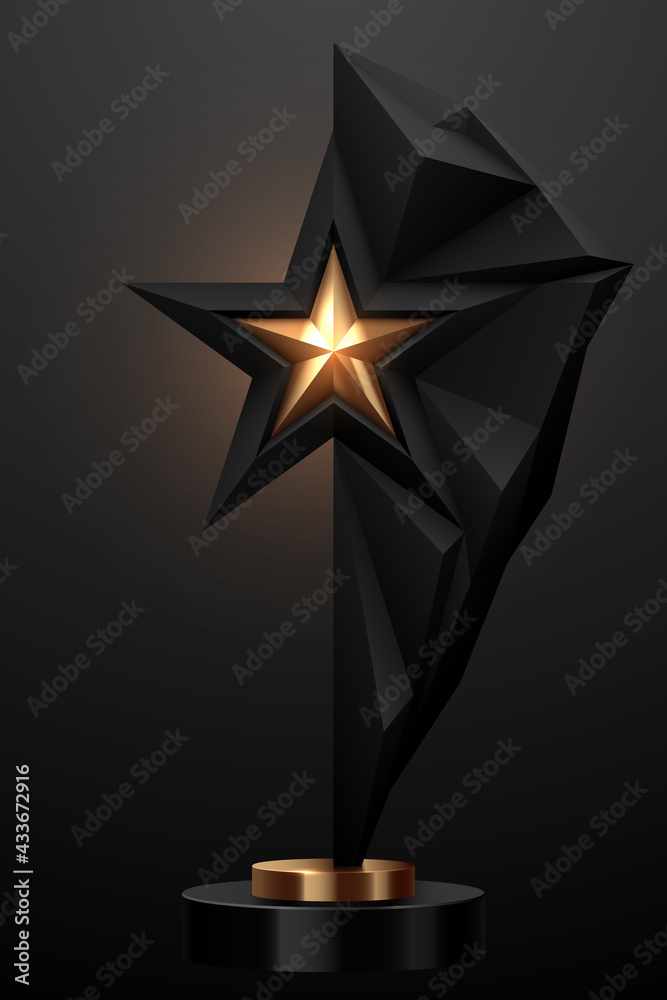 Black and gold star award template Stock Vector | Adobe Stock